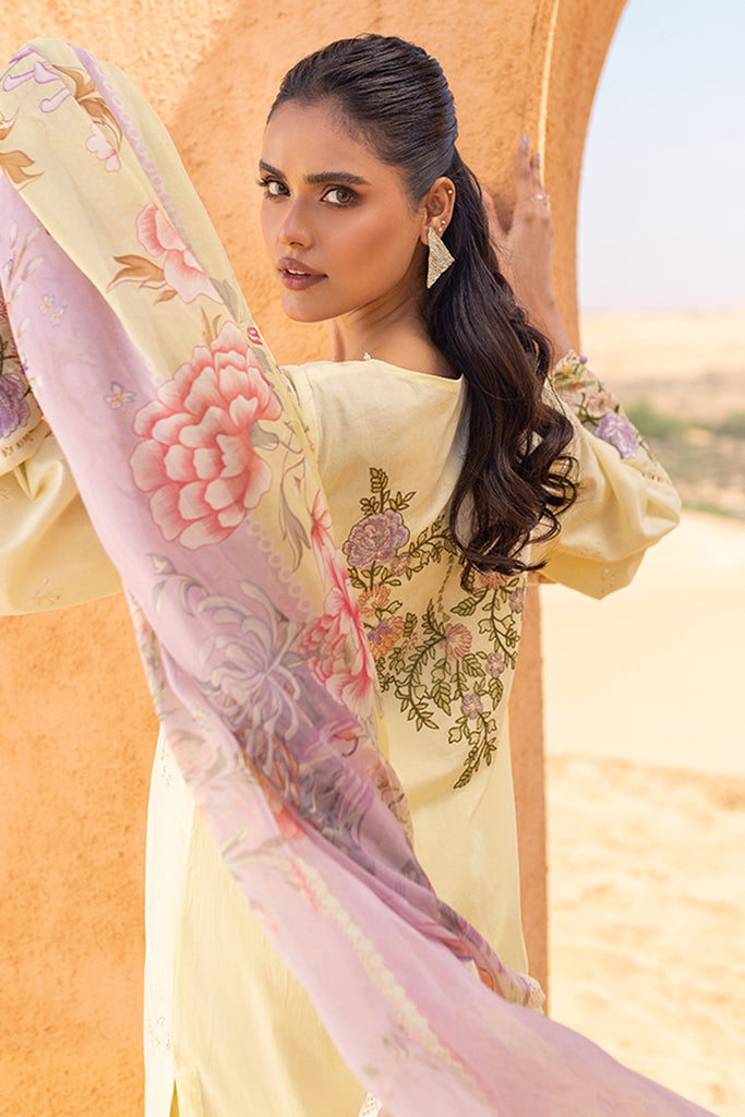 SUBTLE CANARY-3 PIECE EMBROIDERED LAWN SUIT