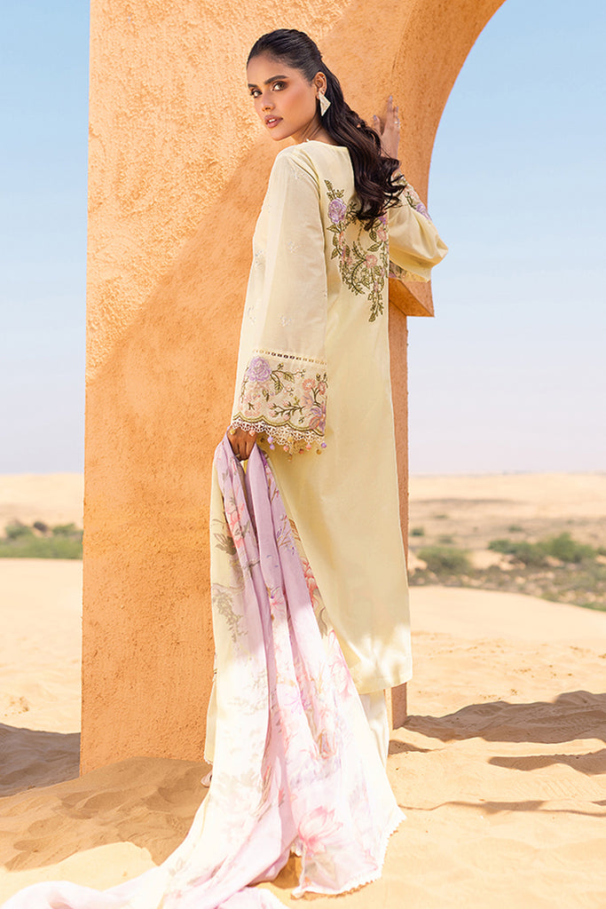 SUBTLE CANARY-3 PIECE EMBROIDERED LAWN SUIT