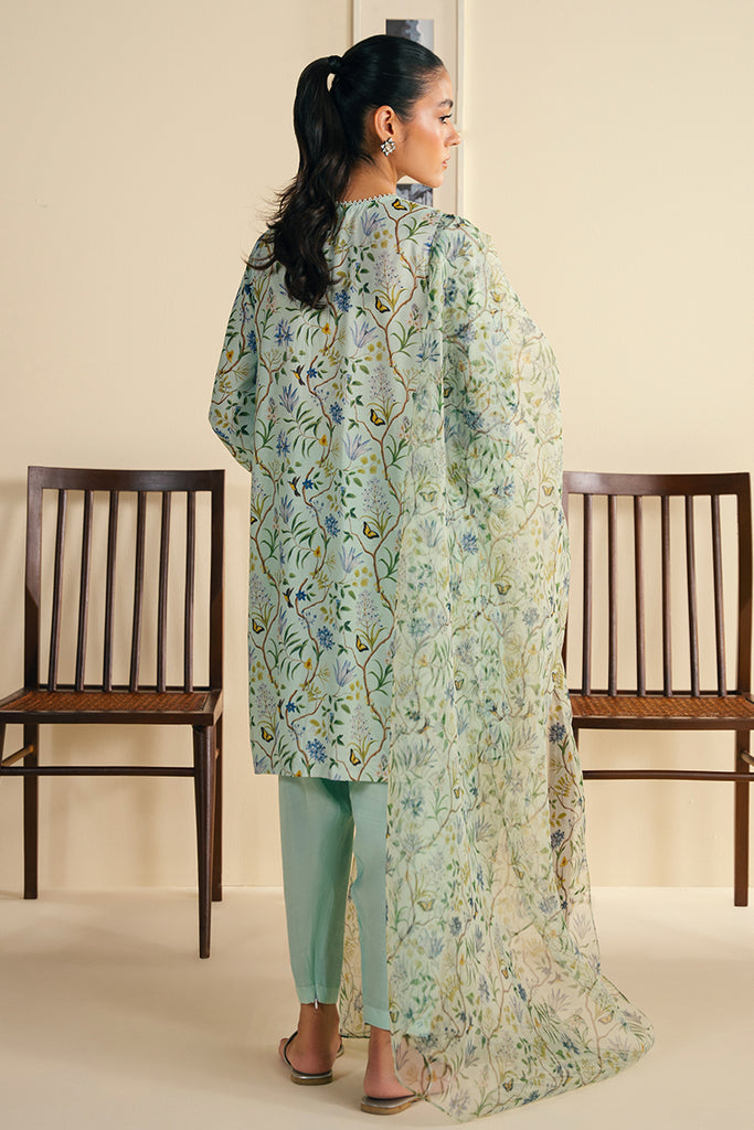 DUSTY AQUA-2 PC (SHIRT & DUPATTA)
