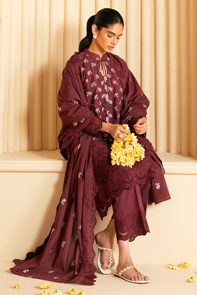 CELESTIAL BERRY-3PC CHIKANKARI SUIT