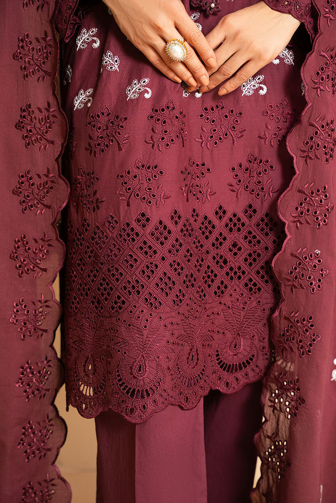 CELESTIAL BERRY-3PC CHIKANKARI SUIT