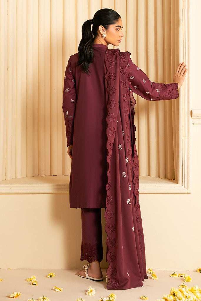CELESTIAL BERRY-3PC CHIKANKARI SUIT