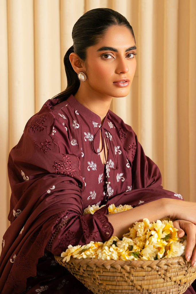 CELESTIAL BERRY-3PC CHIKANKARI SUIT