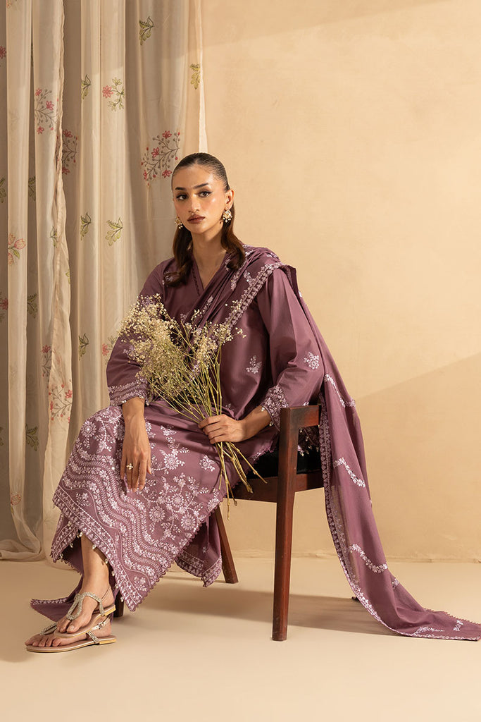 SUBTLE BLOOM- 3PC EMBROIDERED LAWN SUIT