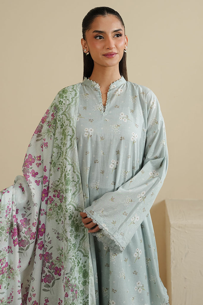 GRAY FROST-3PC PRINTED LAWN SUIT