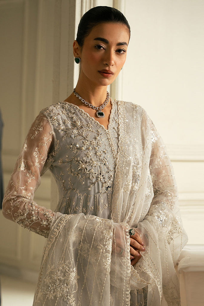 WHISPERING BLUE-2PC ORGANZA EMBROIDERED PRET