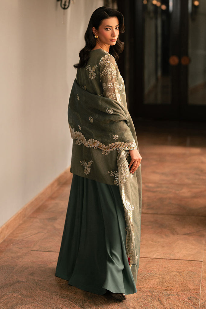 GREEN DOVE-4PC EMBROIDERED TISSUE SUIT